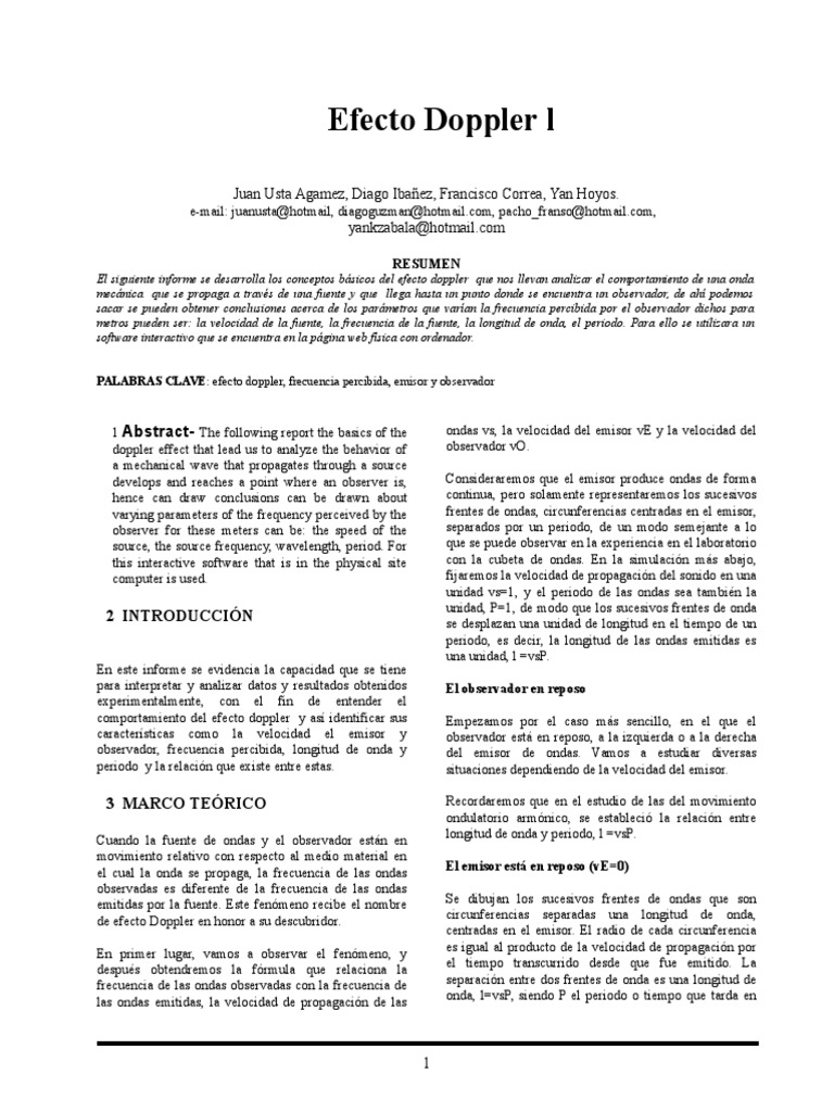 Efecto Doppler Lab | PDF | Olas | Efecto Doppler