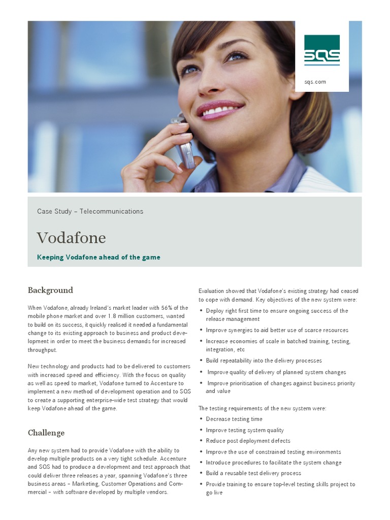 Vodafone: Case Study - Telecommunications | PDF | New Product ...
