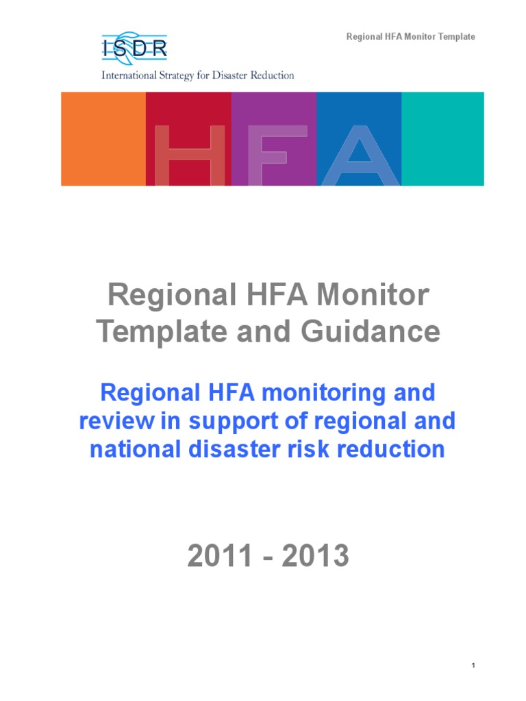 2011 13 Regional HFA Monitor Template ENG | PDF | Disaster Risk ...