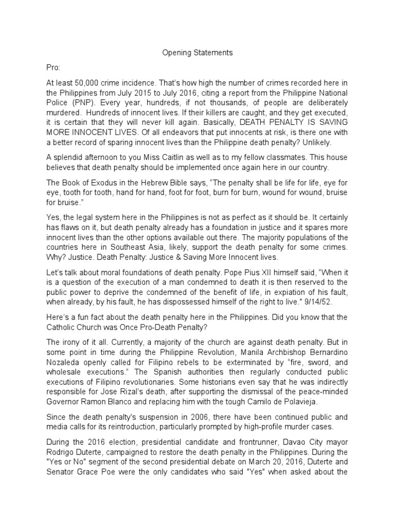 Opening Statements | PDF | Capital Punishment | Murder