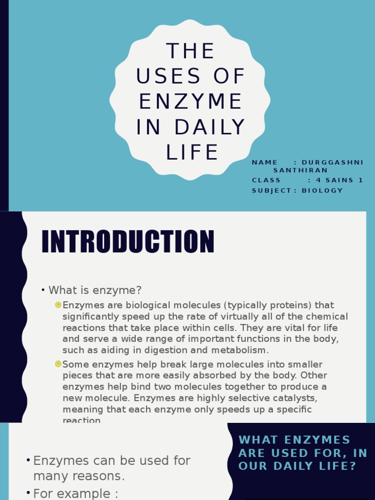 The uses of enzyme in daily life.pptx | Fructose | Enzyme
