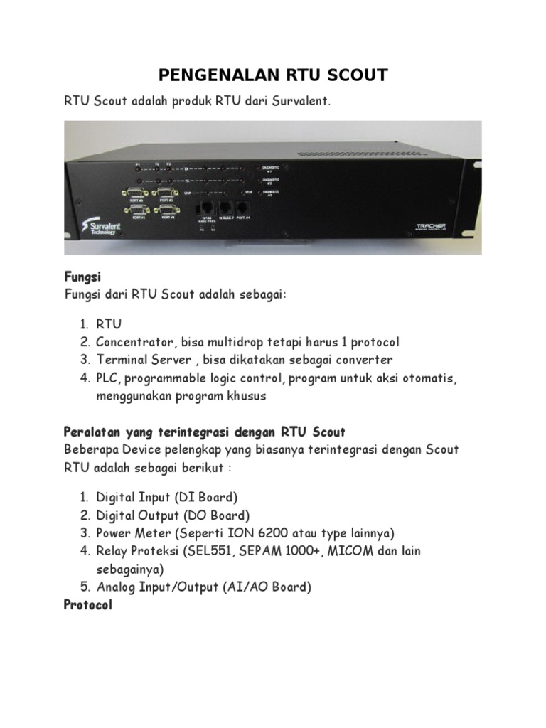 Pengenalan Rtu Scout | PDF