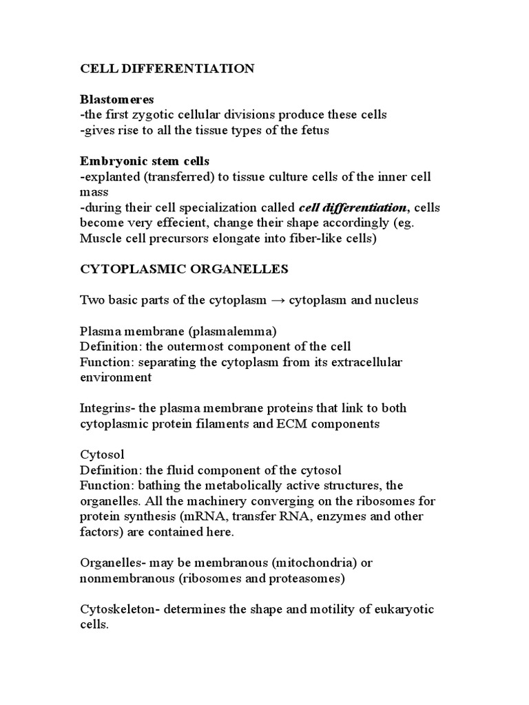 Chapter 2 The Cytoplasm Reviewer | PDF | Cell Membrane | Endoplasmic ...