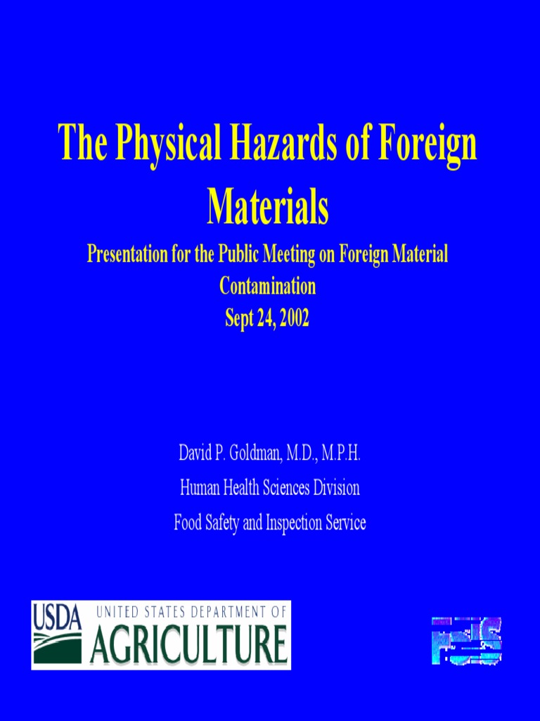 The Physical Hazards of Foreign Materials | PDF | Esophagus ...