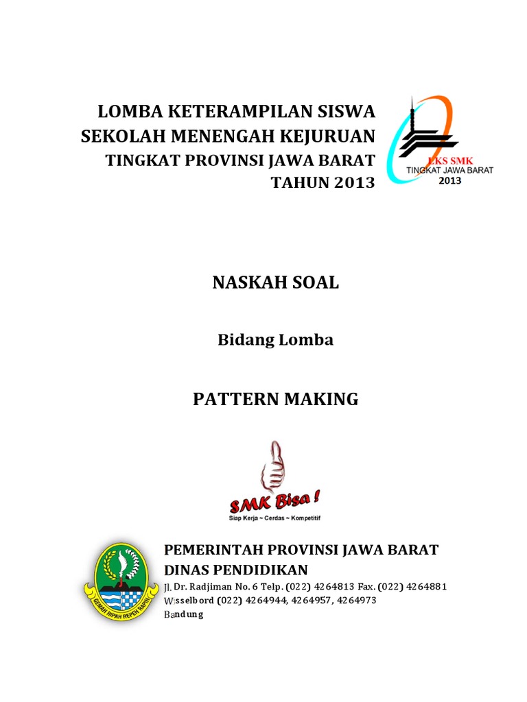 Soal Pattern Making | PDF