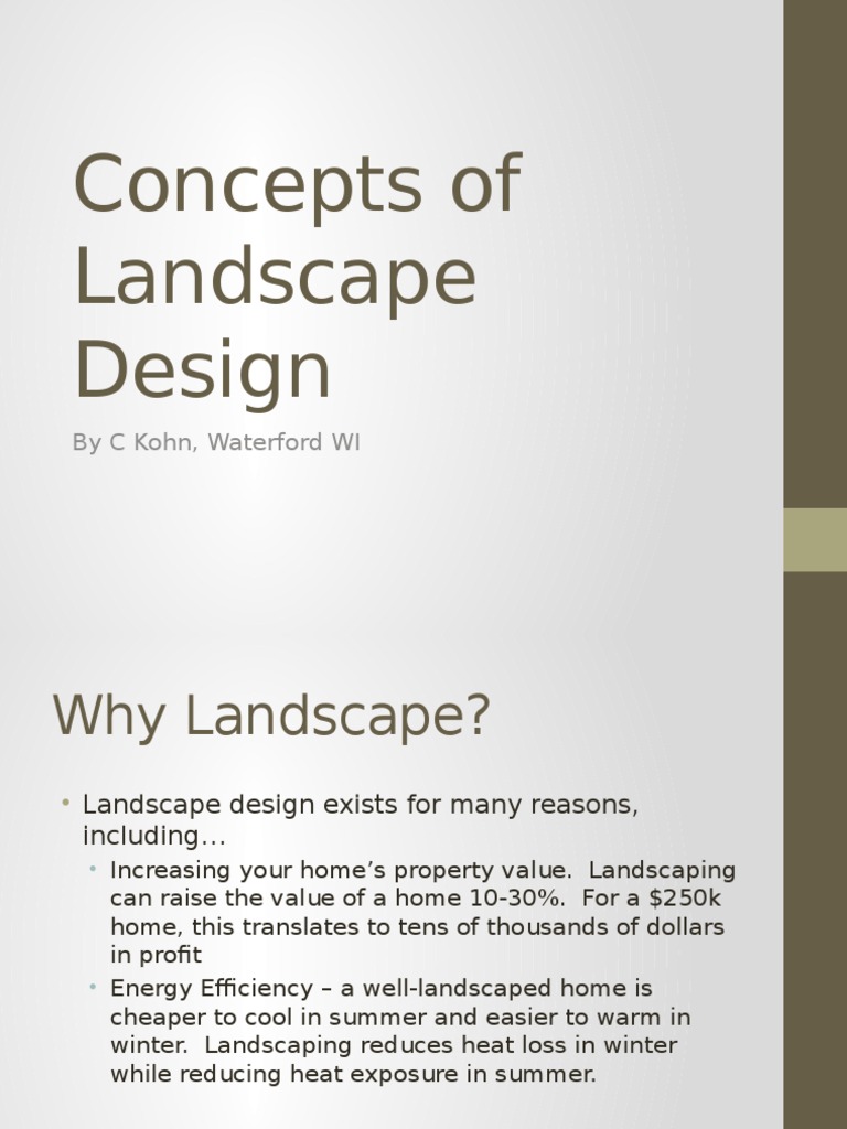 Concepts of Landscape Design | PDF | Texture Mapping | Shape