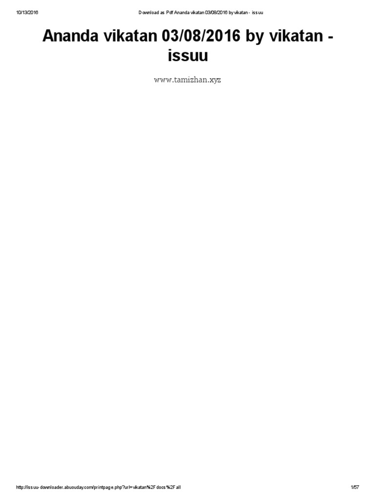 As PDF Ananda Vikatan 03 - 08 - 2016 by Vikatan - Issuu PDF | PDF