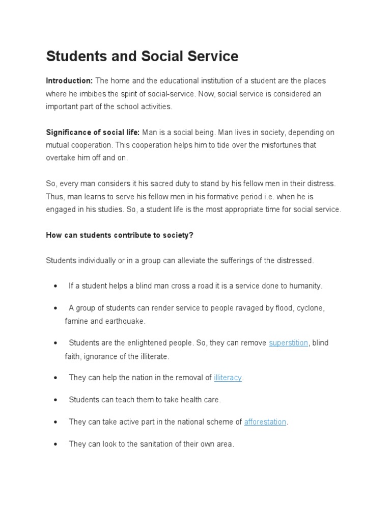 Students and Social Service: Introduction: The Home and The Educational ...