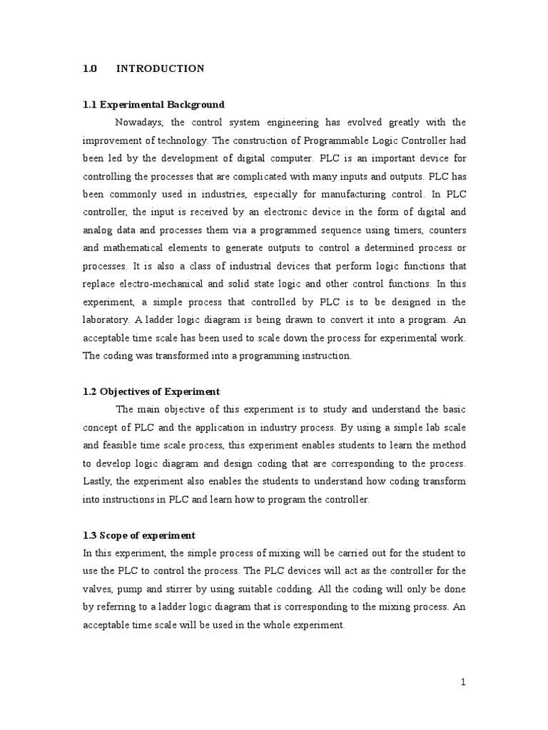 PLC Full Report | PDF | Programmable Logic Controller | Input/Output