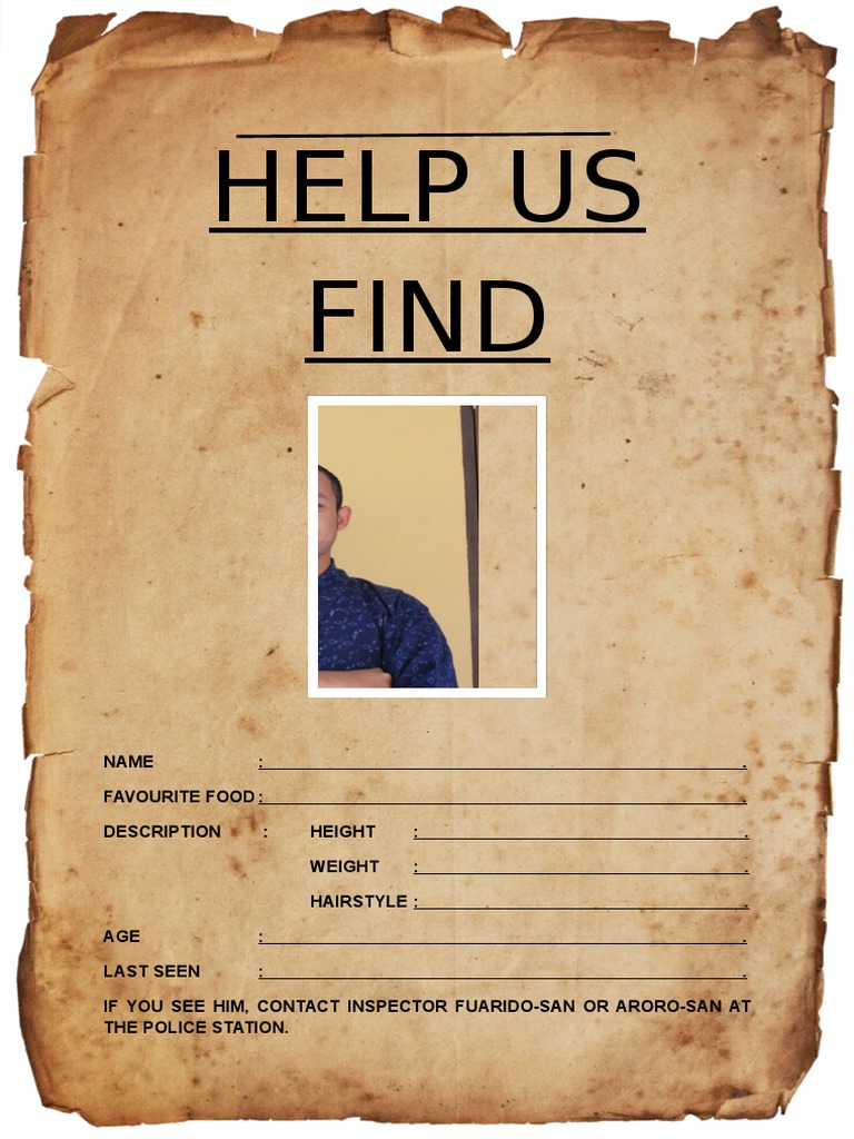 Missing Person Report Template | PDF