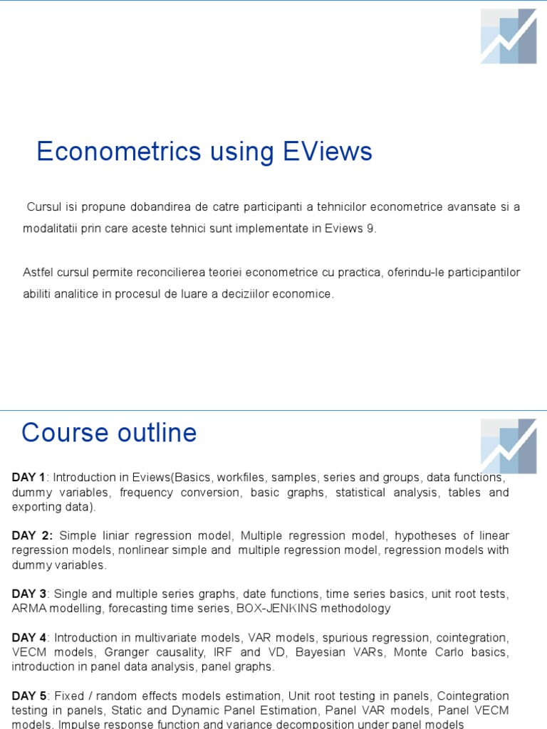 Econometrics Using Eviews | Download Free PDF | Econometrics | Regression Analysis