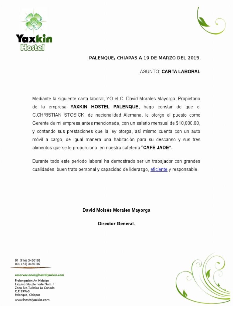Carta Laboral | PDF