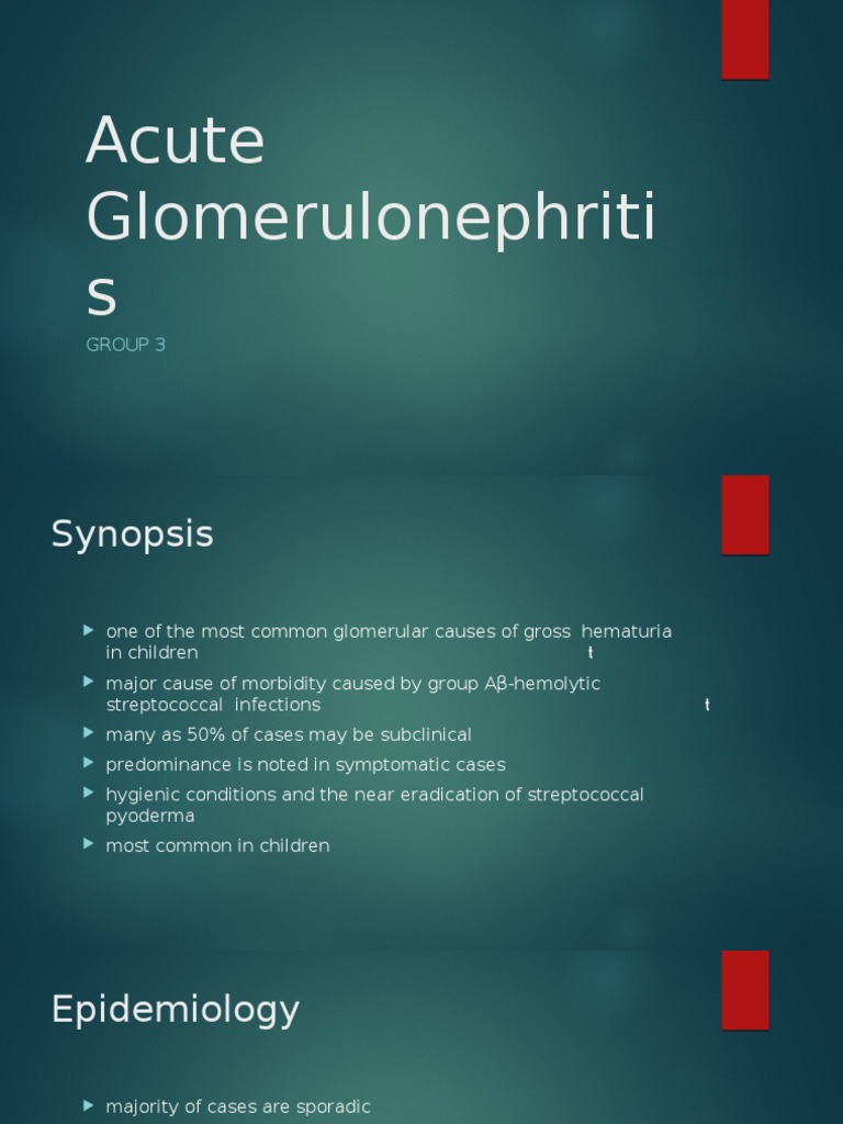 Acute Glomerulonephritis (AGN) Causes and Symptoms | PDF | Systemic ...