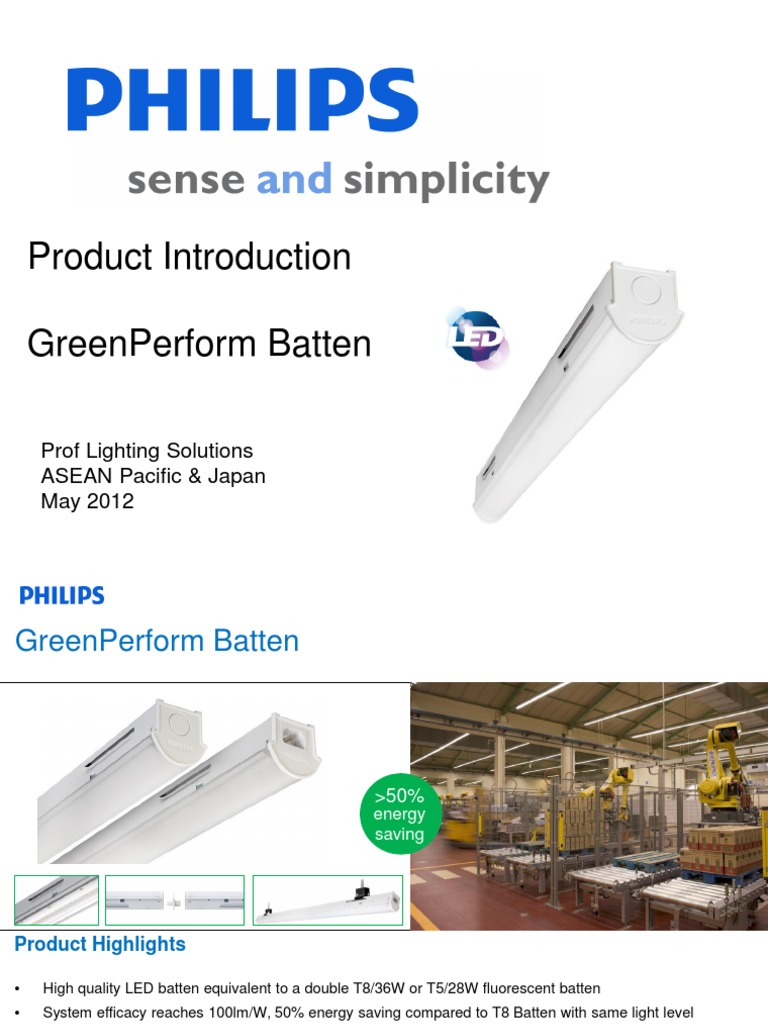 Philips BN208C Batten LED PDF | PDF | Light Emitting Diode | Lighting