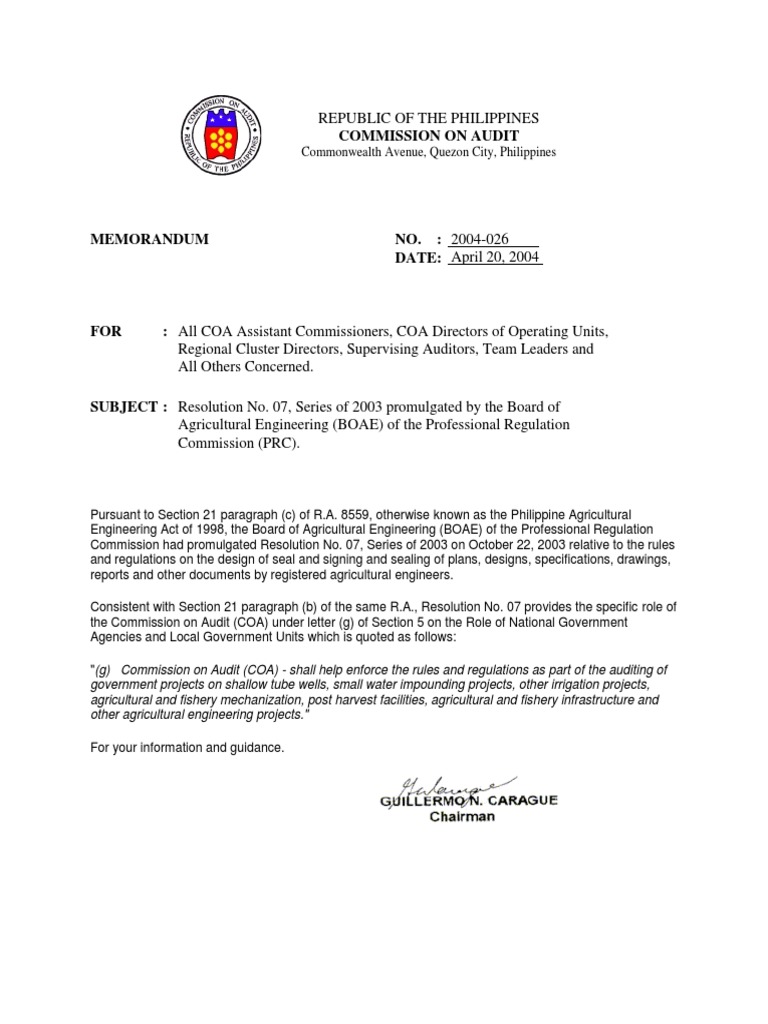 Commission On Audit: Republic of The Philippines | PDF