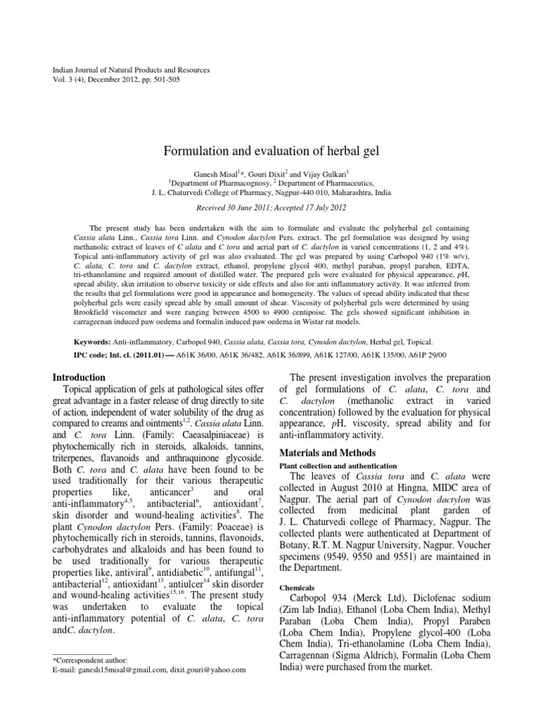 Gel Evaluation Process | PDF