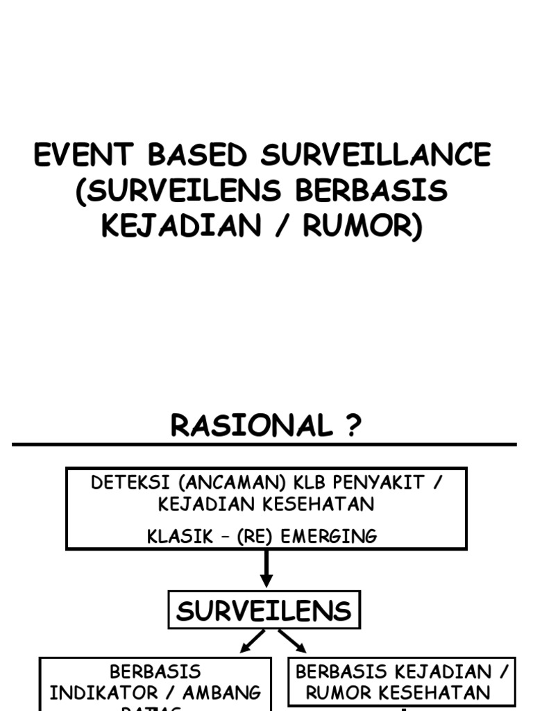 Event Based Surveillance | PDF