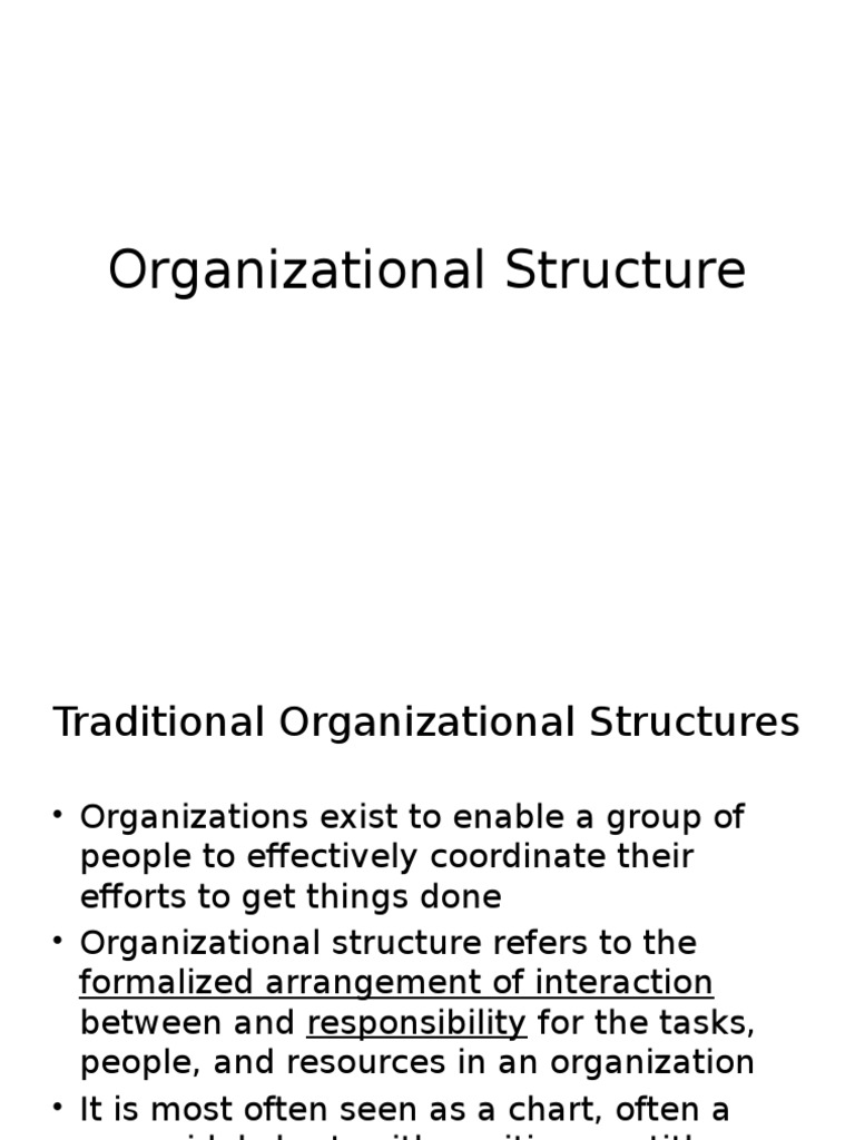 Organizational Structure | PDF | Organizational Structure | Strategic ...