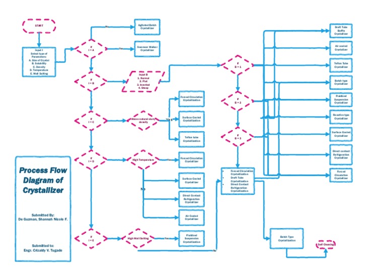 Process Flow Diagram of Crystallizer: Start | PDF
