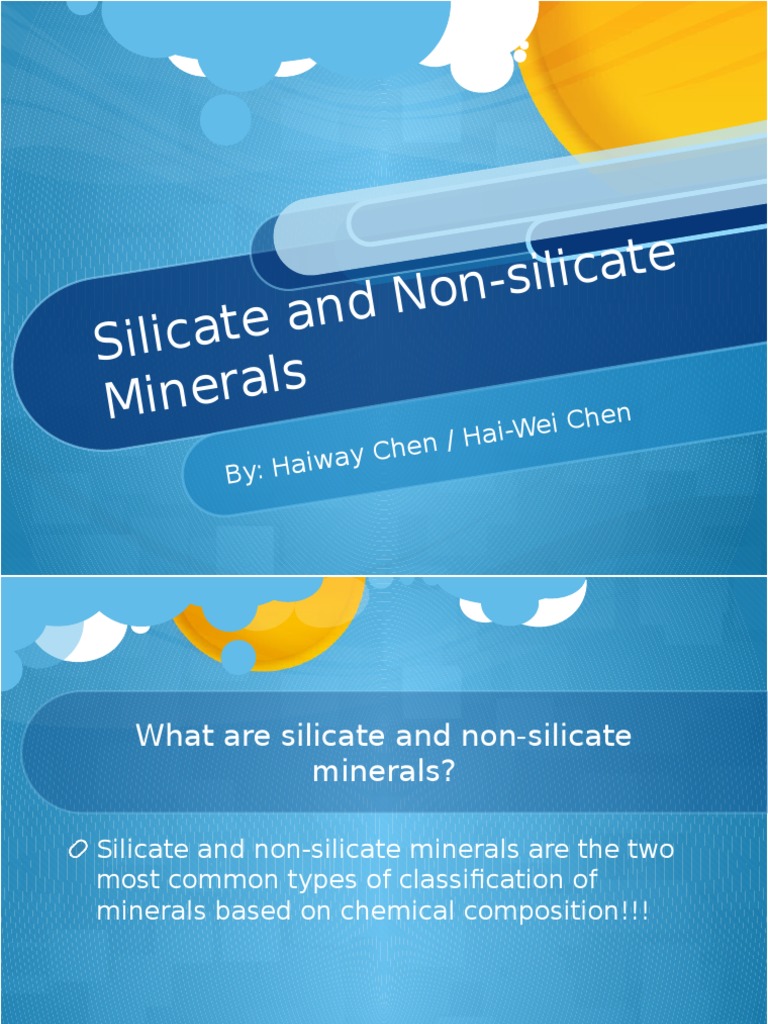 Silicate and Non-Silicates | PDF