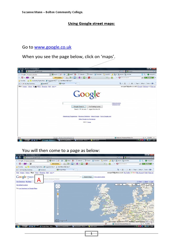 Using Google Street Maps | PDF