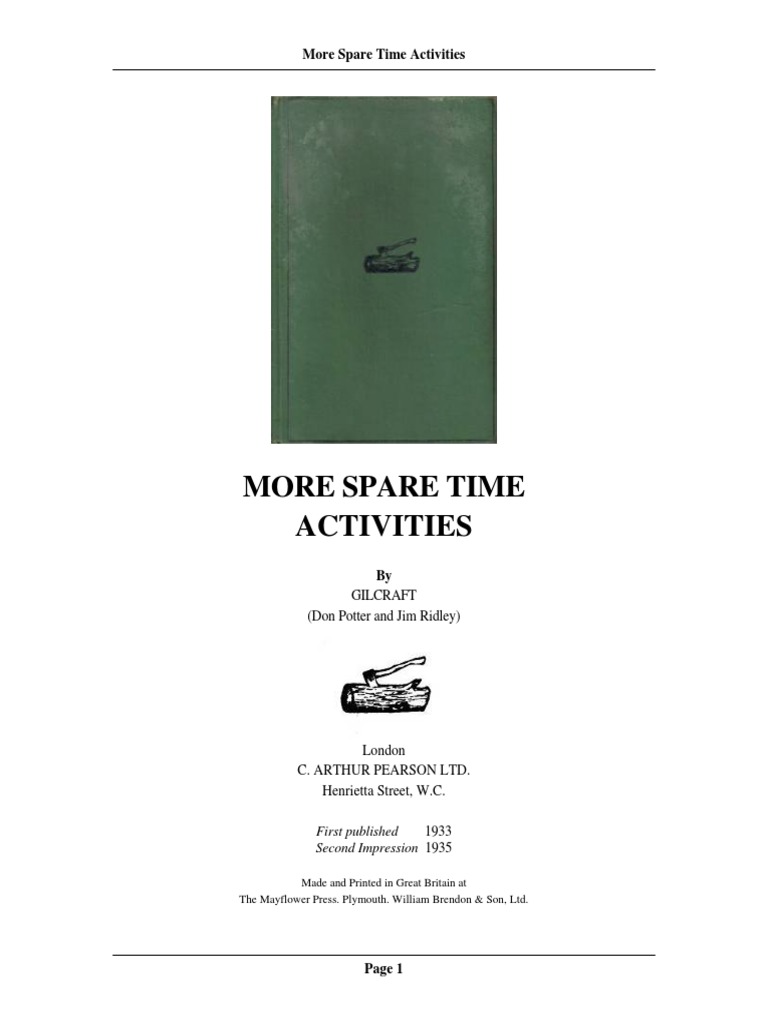 More Spare Time Activities | PDF | Knot | Sewing