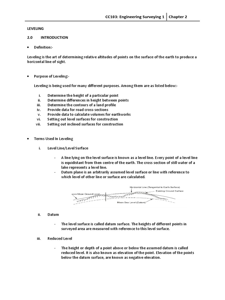 Understanding Level Surfaces in Surveying | PDF | Contour Line | Surveying
