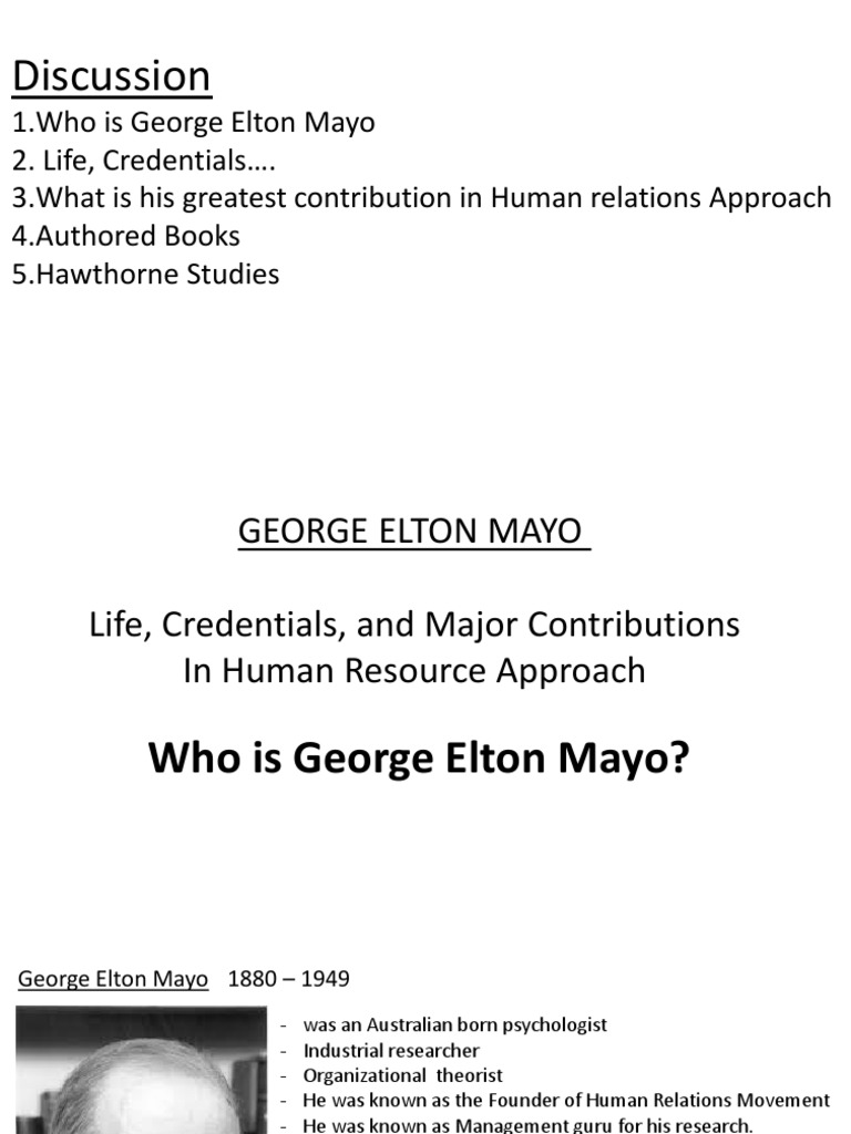Elton Mayo.pdf | Applied Psychology | Action (Philosophy)