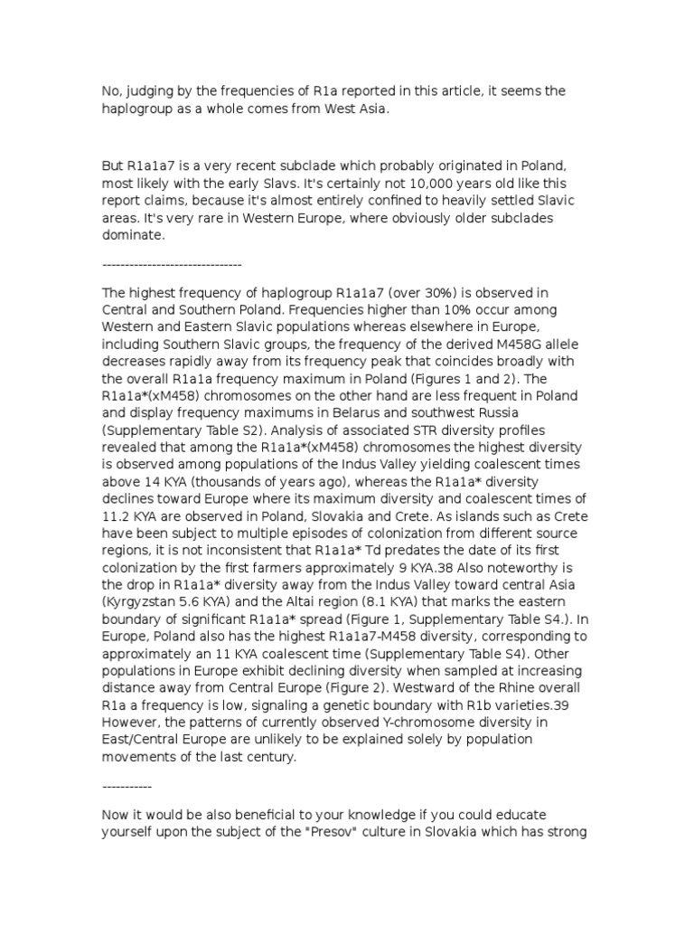 R1a M458 | PDF | Biological Anthropology | Taxonomy (Biology)