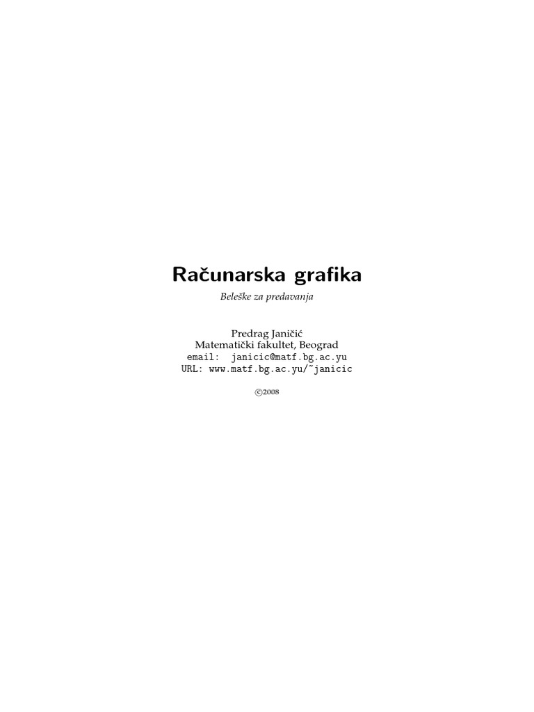 Racunarska Grafika PDF | PDF