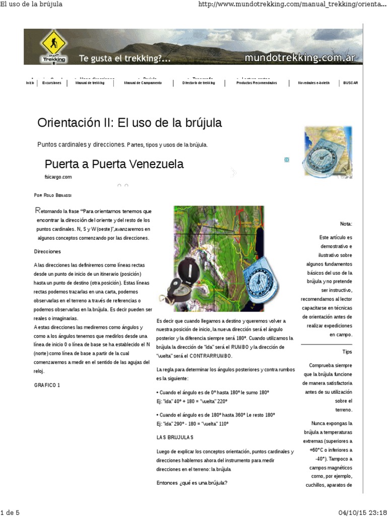 Manejo | PDF | Brújula | Azimut
