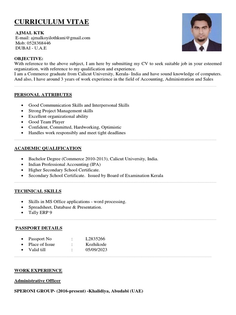 Ajmal CV New | PDF | Visa Inc. | Financial Transaction