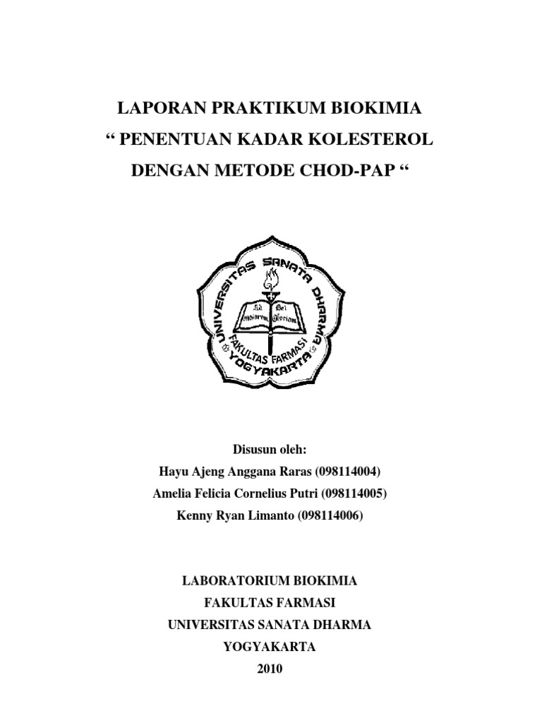 Penentuan Kadar Kolesterol Dengan Metode Chod-Pap | PDF