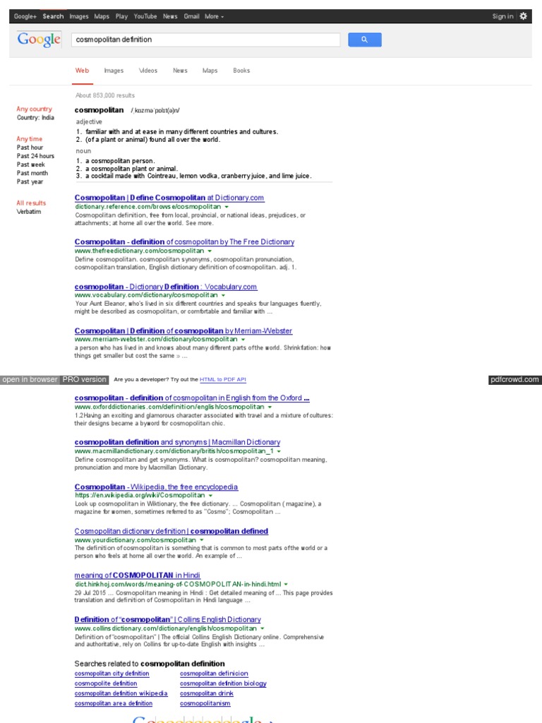 Cosmopolitan PDF | PDF | Dictionary | Definition