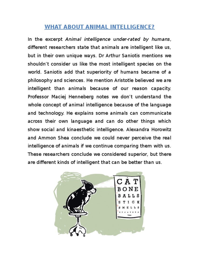 What About Animal Intelligence | PDF | Intelligence | Human