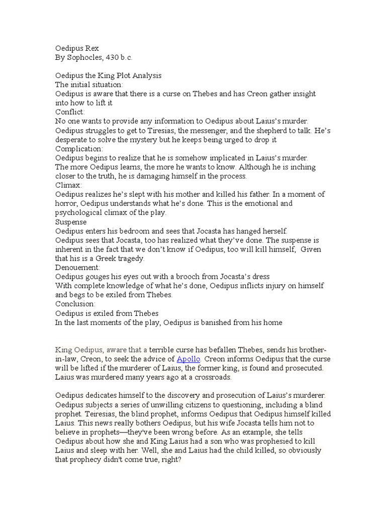 Oedipus Rex Notes | PDF | Boeotian Mythology | Ancient Thebes (Boeotia)