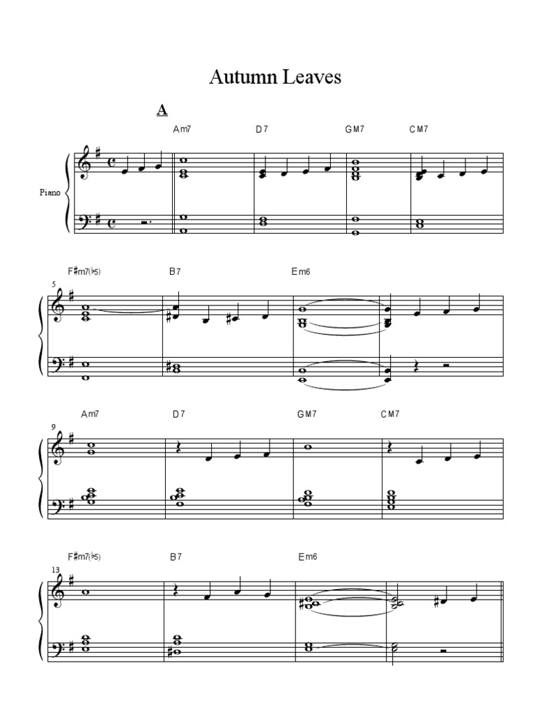 Autumn Leaves PDF | PDF