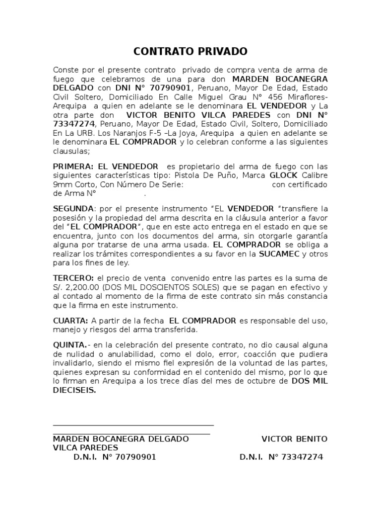 Contrato Privado | PDF