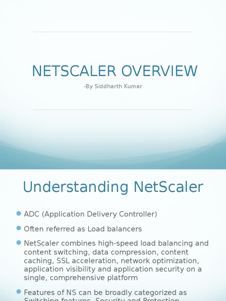Comprehensive NetScaler Overview Guide | PDF | Transport Layer Security ...