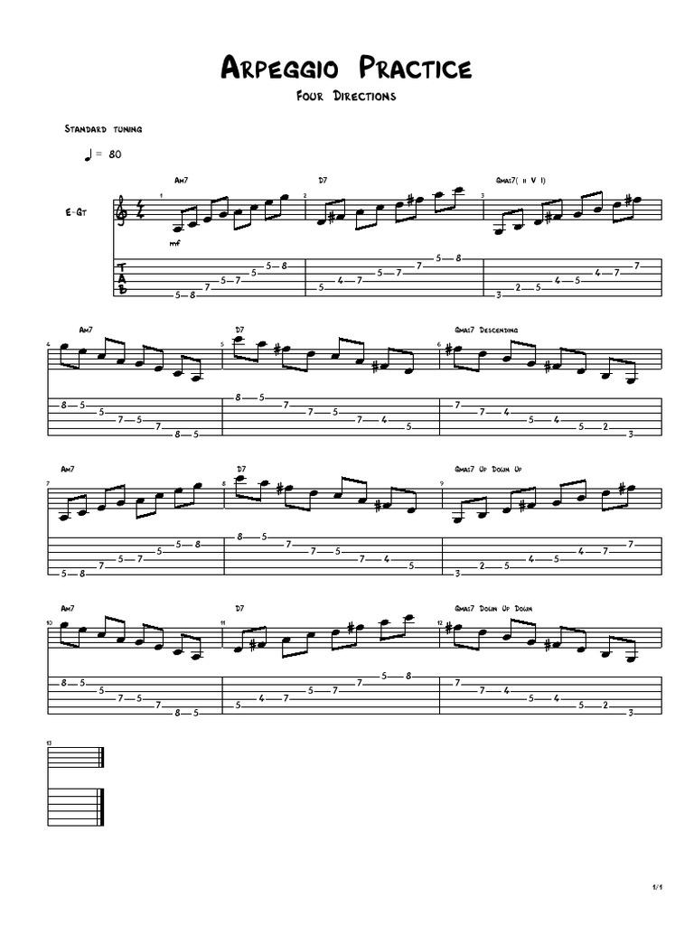 Arpeggio Practice | PDF
