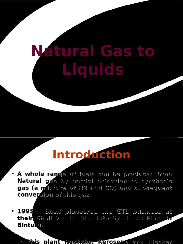 Gas-to-Liquids Technology Overview | PDF | Gas To Liquids | Natural Gas