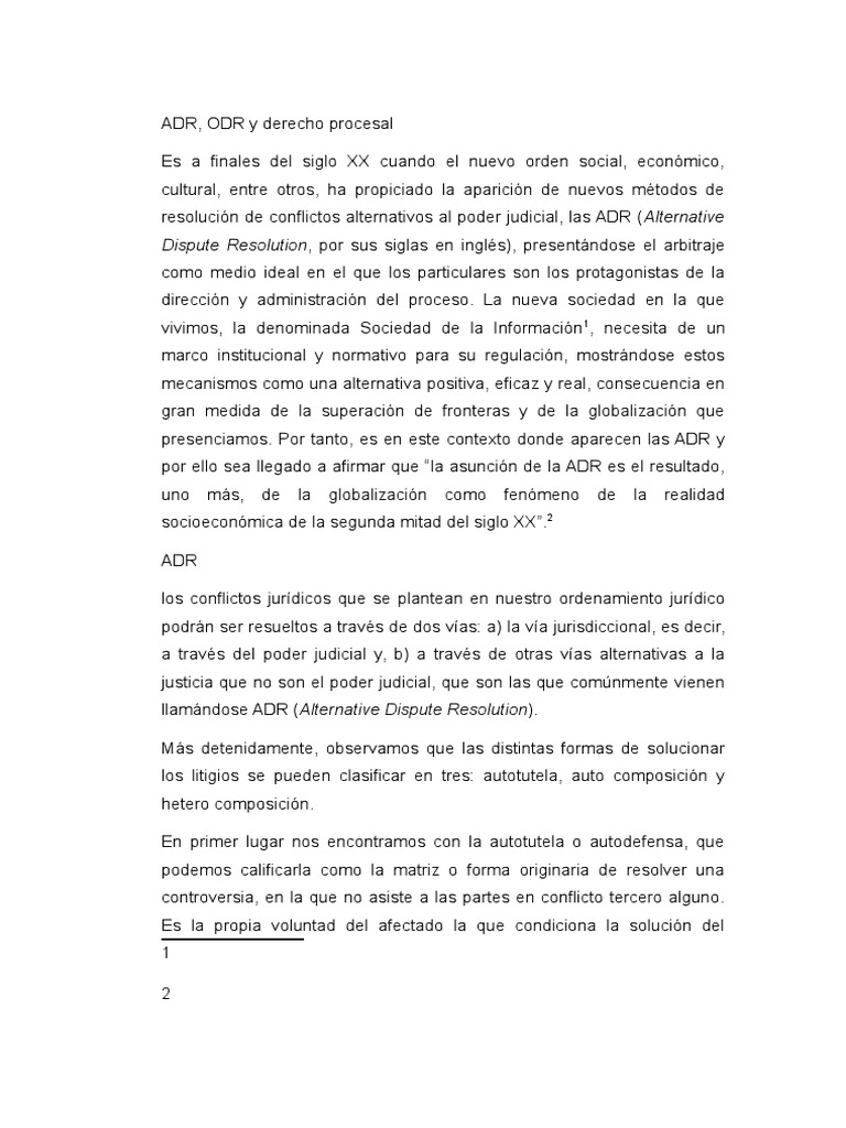 Adr y Odr | PDF | Derecho