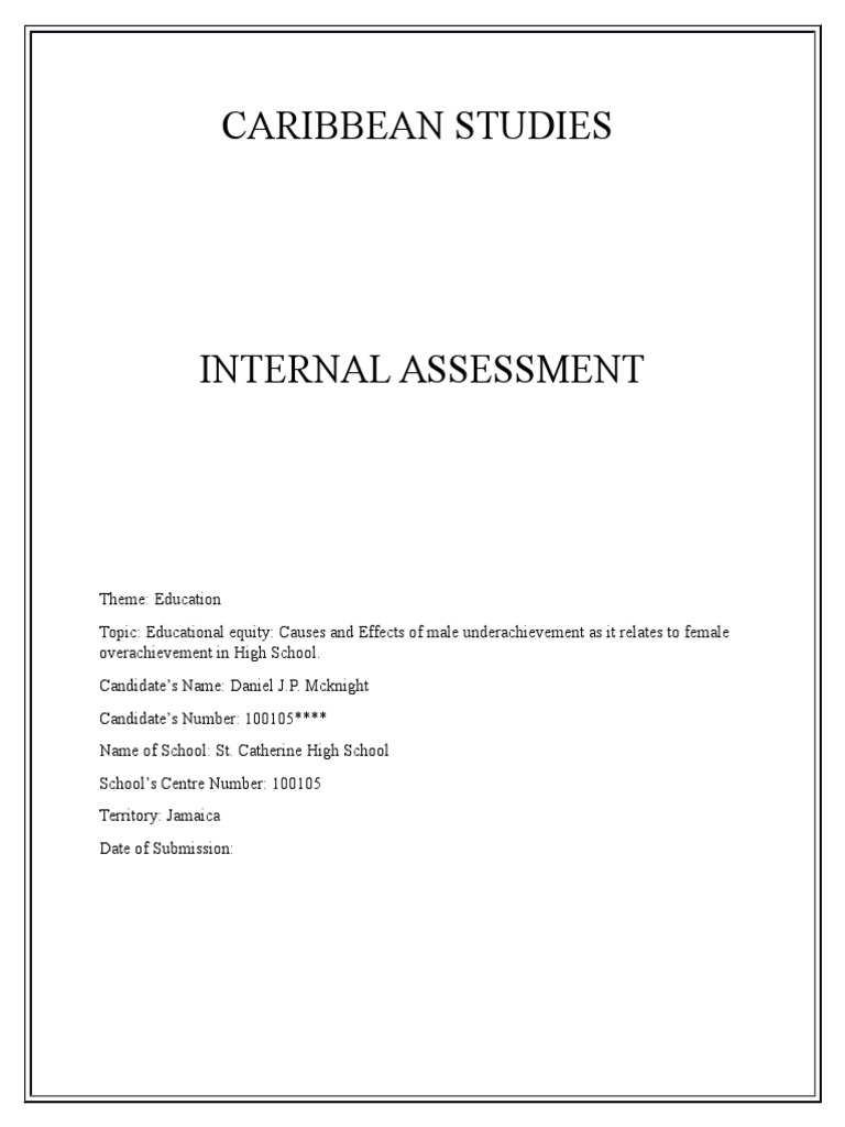 Caribbean Studies Ia Male and Female | PDF | Classroom | Learning Styles