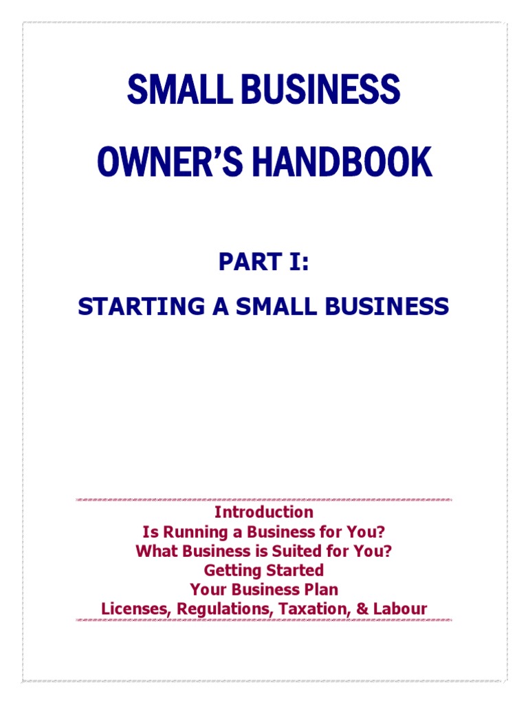 Small Business Owner'S Handbook | PDF | Franchising | Taxes