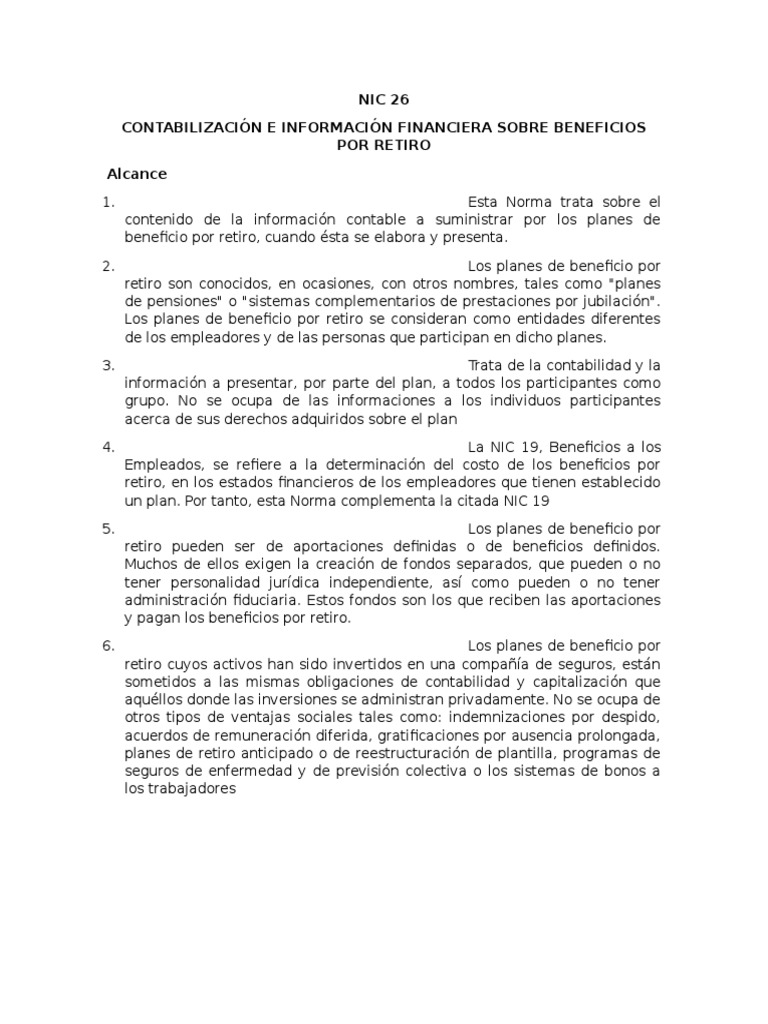 Resumen Nic 26, Nic 27, Nic 29, Nic 32, Nic 34, Nic 39 | Compartir ...