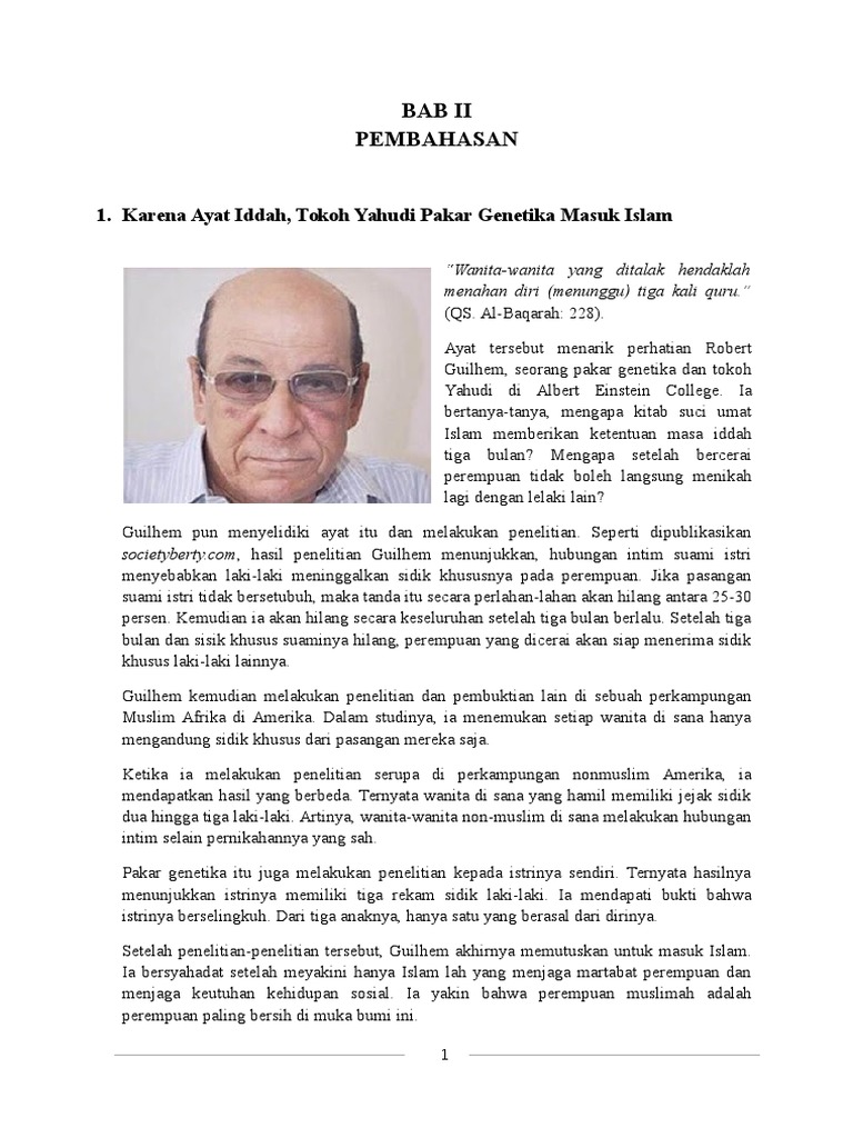 Tokoh-Tokoh Dunia Yang Mendapat Hidayah Allah SWT. | PDF