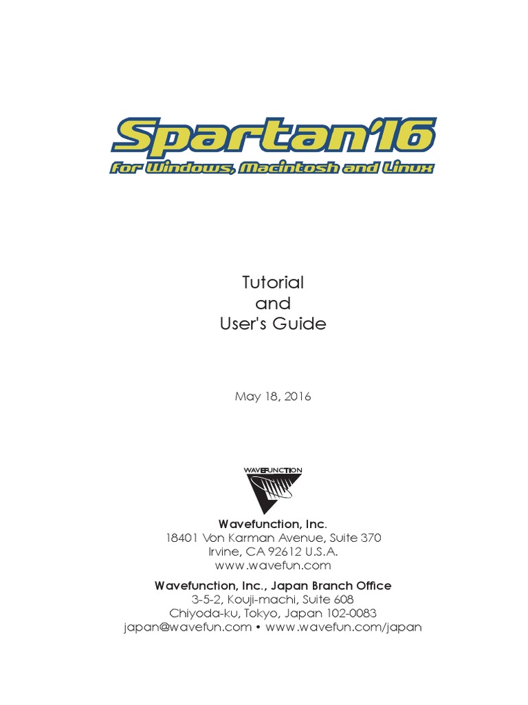 Spartan 16 Manual | PDF | Computational Chemistry | Spectroscopy