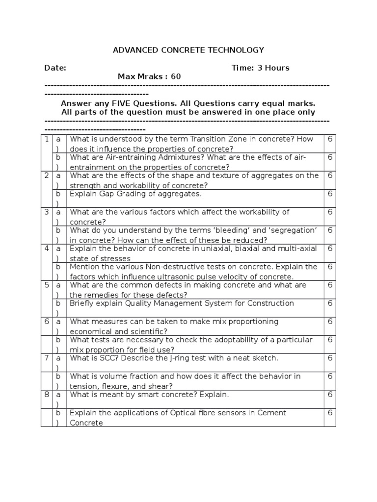 Advanced Concrete Technology | PDF | Building | Concrete