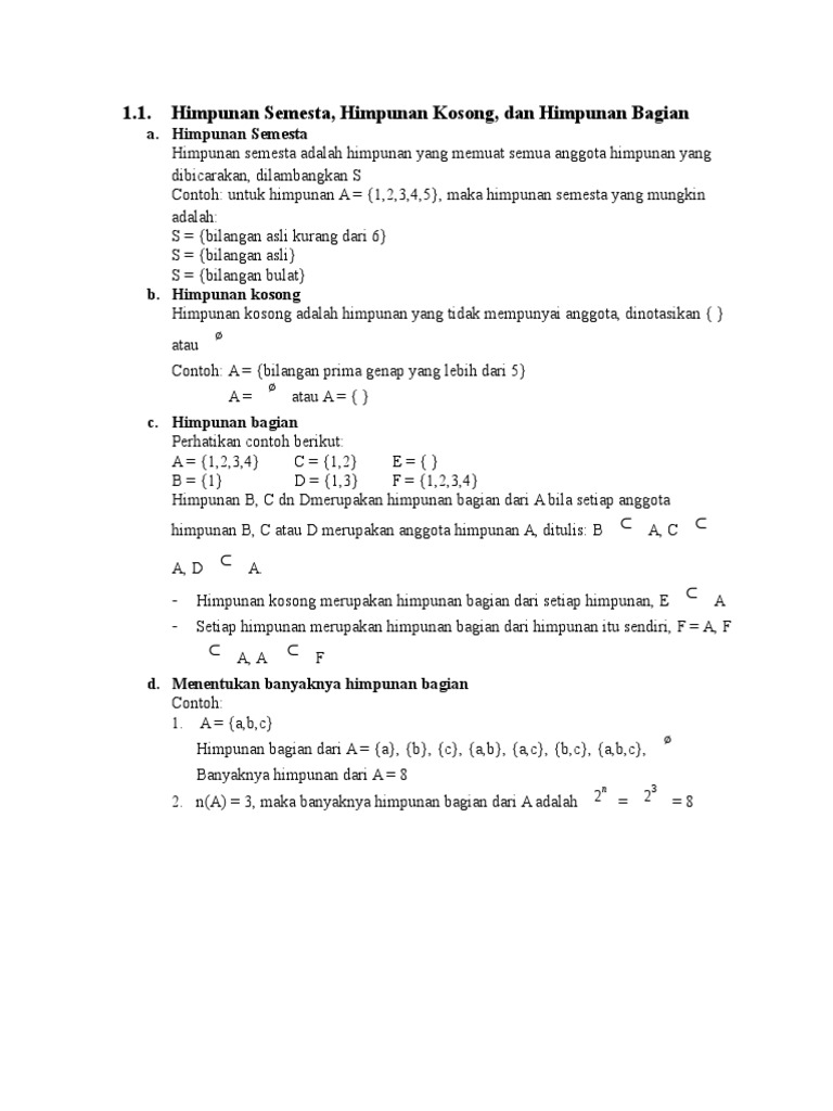 Himpunan Semesta | PDF