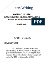Fact Sheet Sports Writing | PDF | Sports